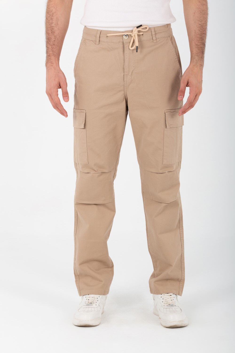 Men's Gabardine Sherwal Pants With Side Pockets And An Elastic Band In ...