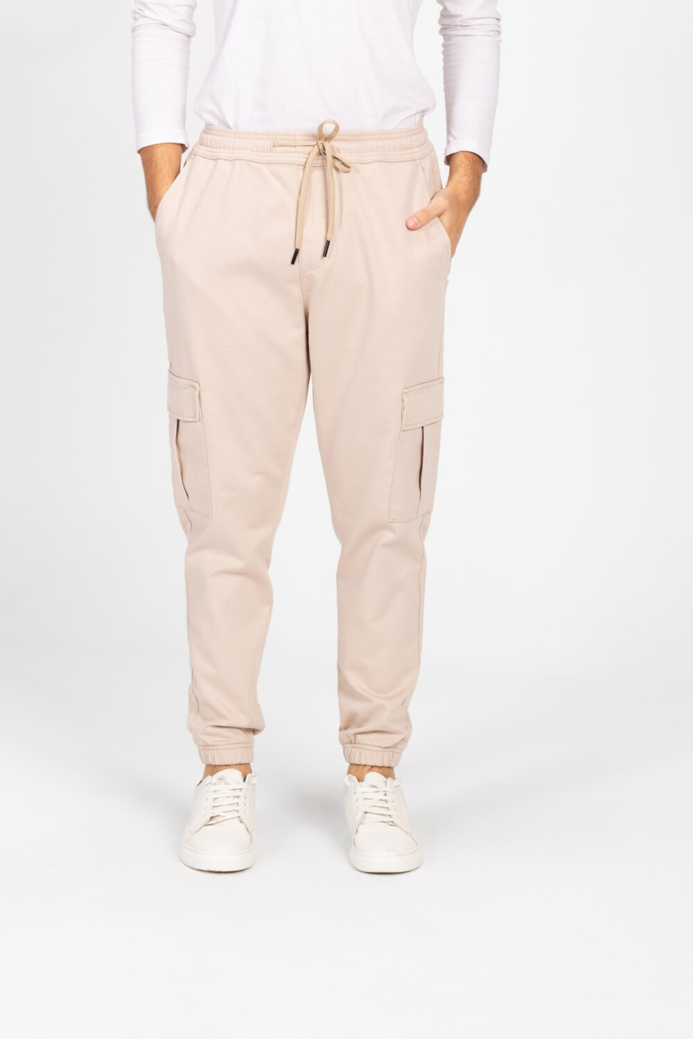 Men's Gabardine Sherwal Pants With Elastic Waistband And Side Pockets ...