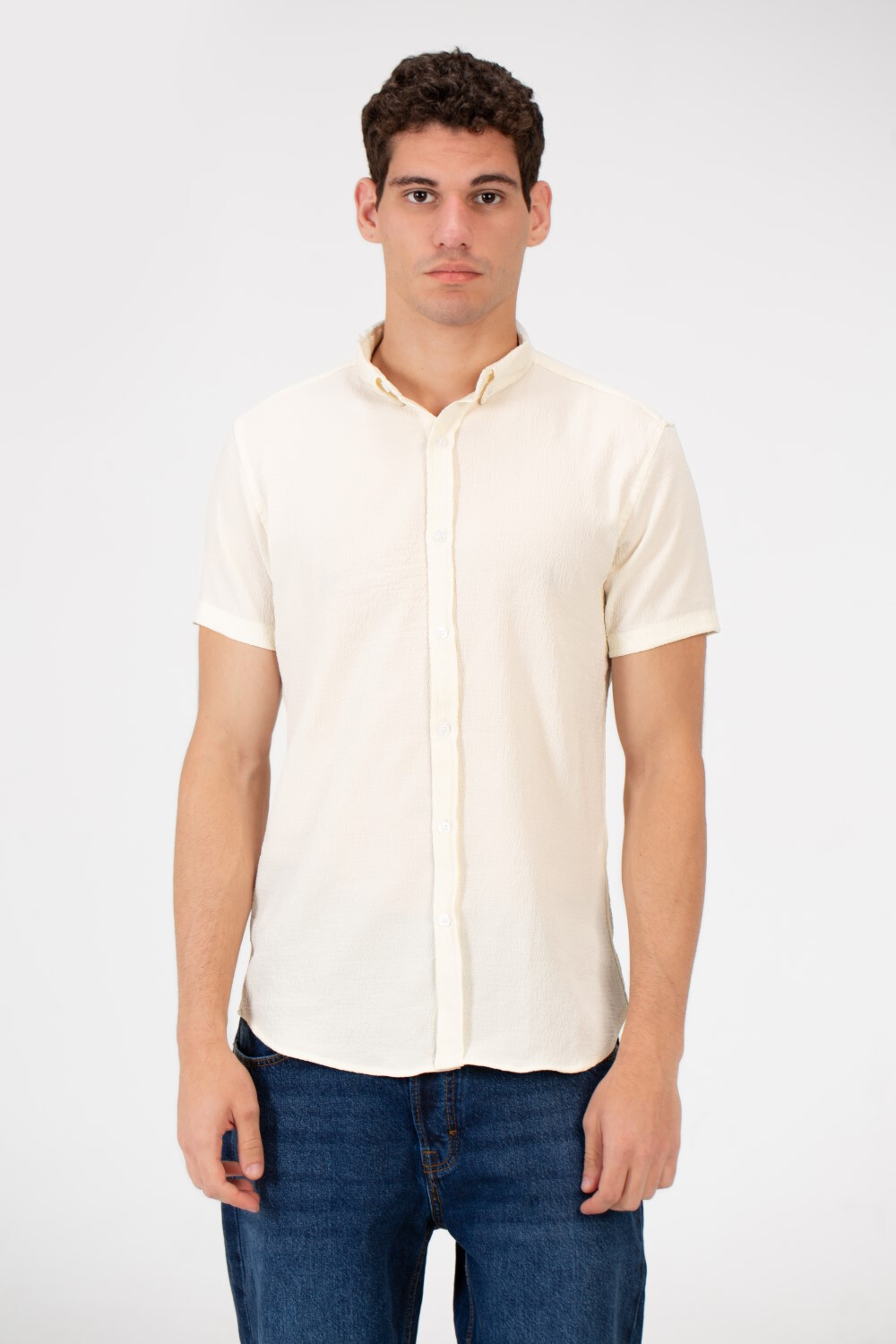 Men's Slim Fit Basic Half Sleeve Shirt | Tomato Stores